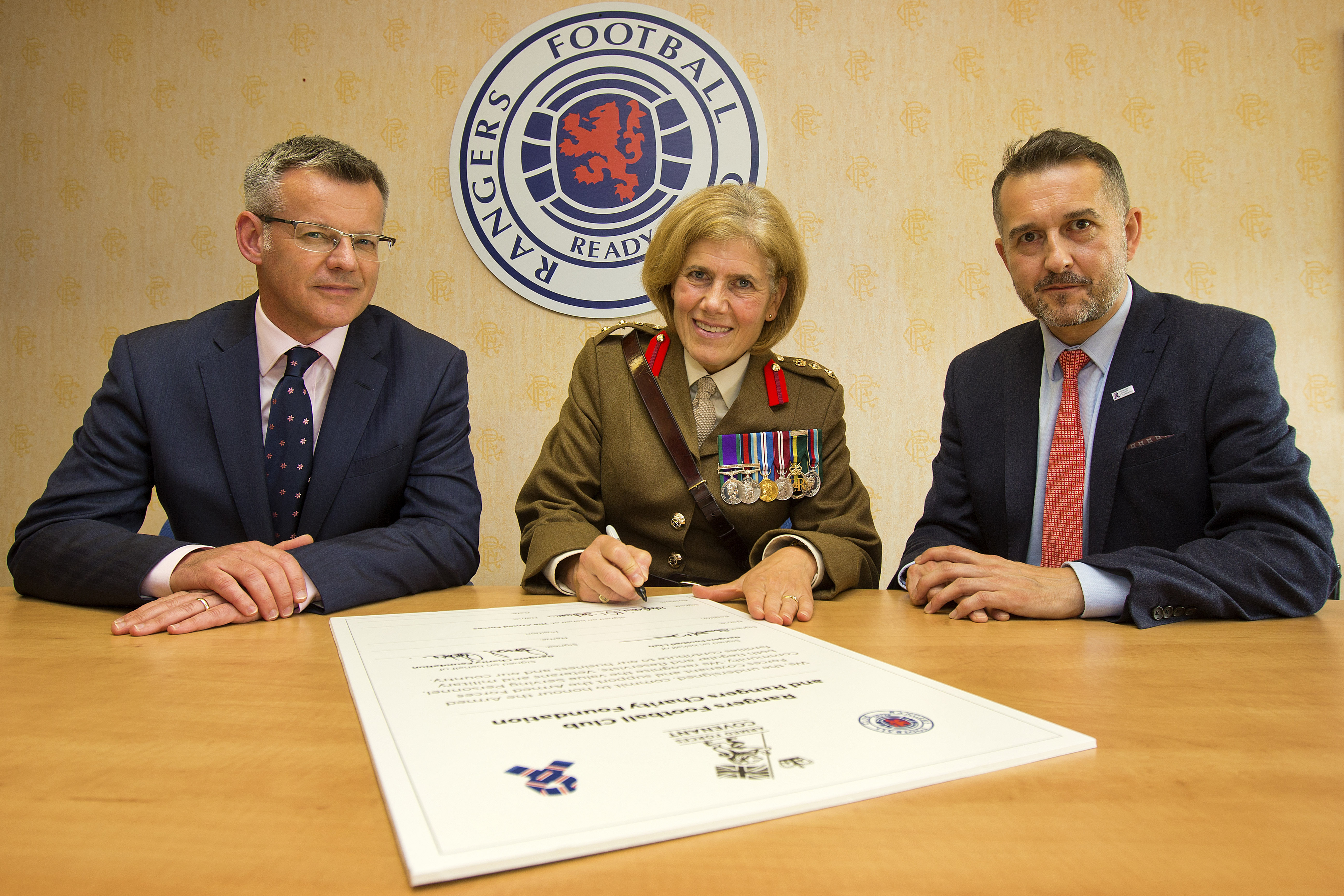 Foundation and Club Sign Armed Forces Covenant | Rangers Charity Foundation