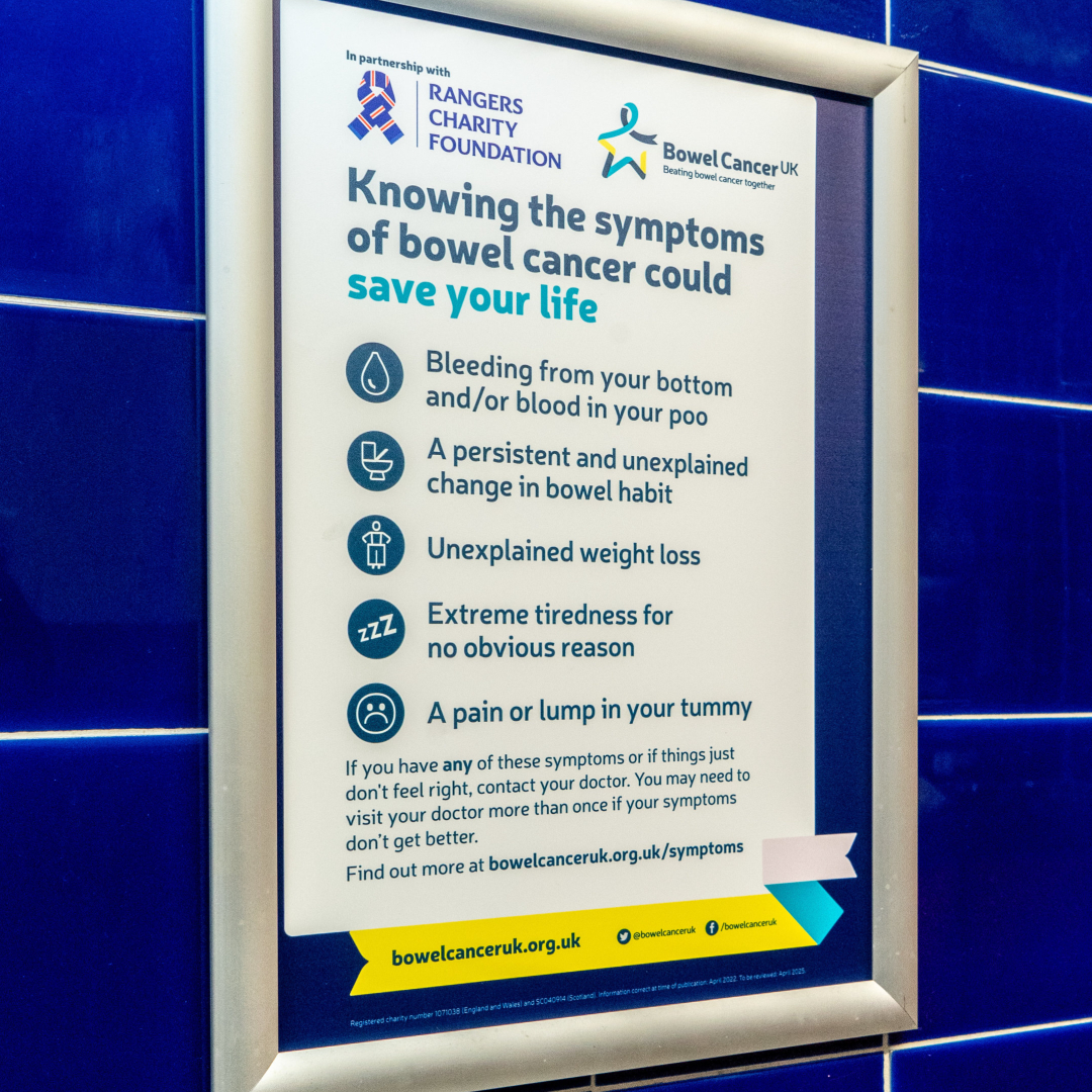 Foundation Donates £25,000 to Bowel Cancer UK | Rangers Charity Foundation