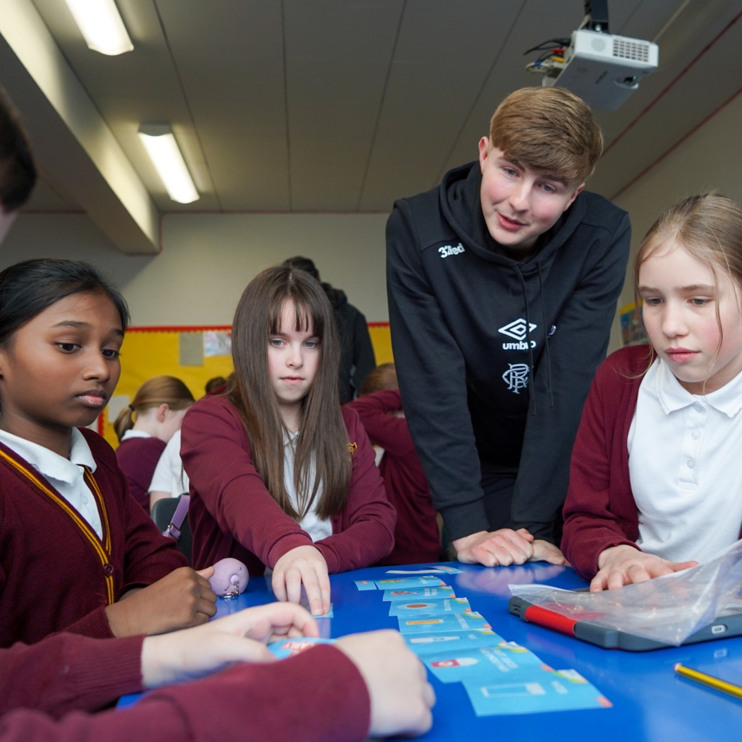 Rangers FC Academy Duo Support Healthy Futures at Cardonald Primary ...